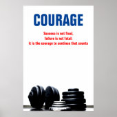 Courage Bodybuilding Training Motivational Poster | Zazzle