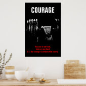 Courage Bodybuilding Training Motivational Poster | Zazzle