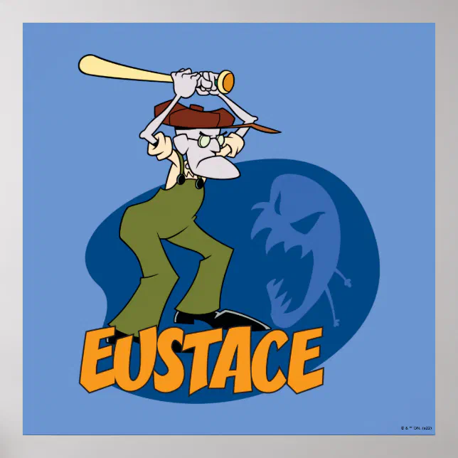 Courage the Cowardly Dog | Eustace Graphic Poster | Zazzle