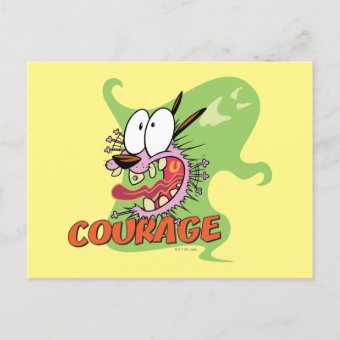 Courage the Cowardly Dog | Ghost Graphic Postcard | Zazzle
