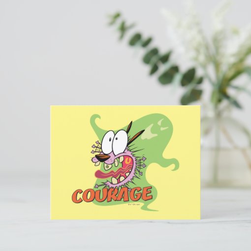 Courage the Cowardly Dog | Ghost Graphic Postcard | Zazzle