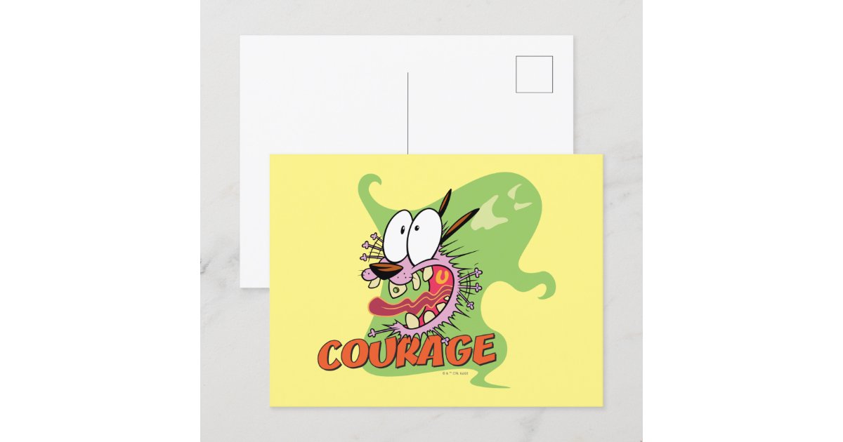 Courage the Cowardly Dog | Ghost Graphic Postcard | Zazzle