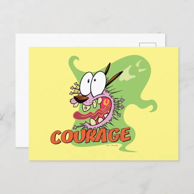 Courage the Cowardly Dog | Ghost Graphic Postcard | Zazzle