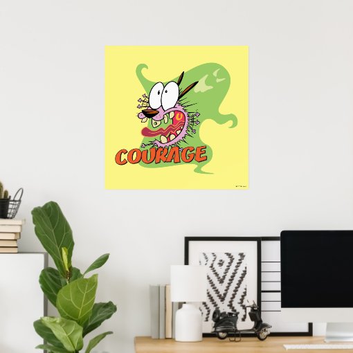 Courage the Cowardly Dog | Ghost Graphic Poster | Zazzle