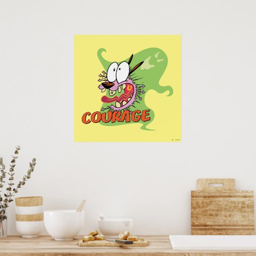 Courage the Cowardly Dog | Ghost Graphic Poster | Zazzle