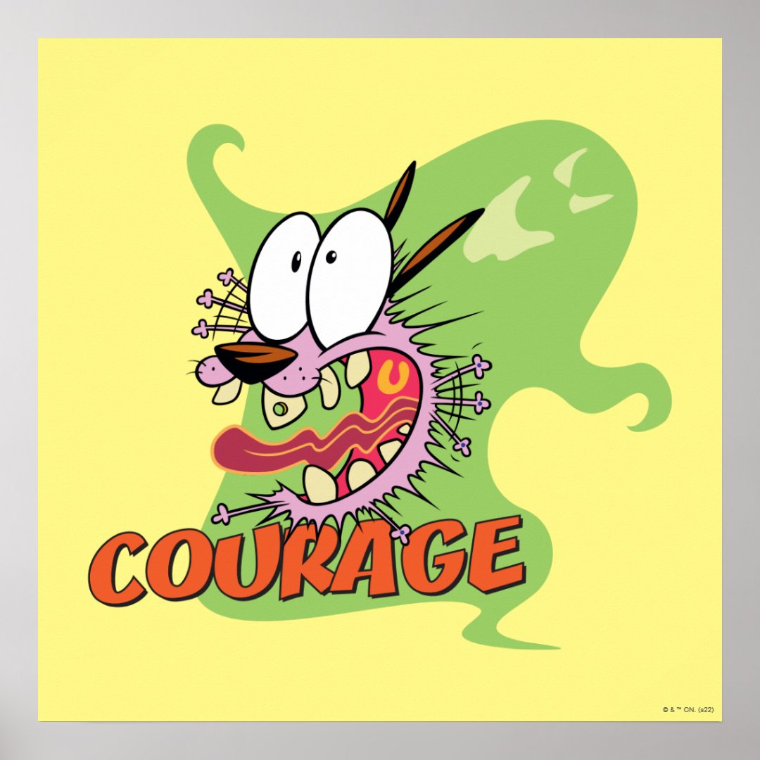 Courage the Cowardly Dog | Ghost Graphic Poster | Zazzle