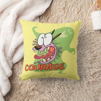 Courage the Cowardly Dog | Ghost Graphic Throw Pillow | Zazzle