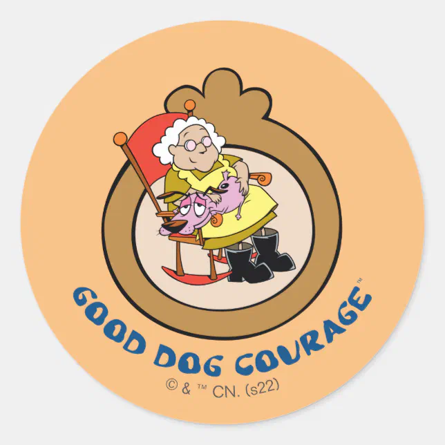 Courage the Cowardly Dog | Good Dog Courage Classic Round Sticker | Zazzle