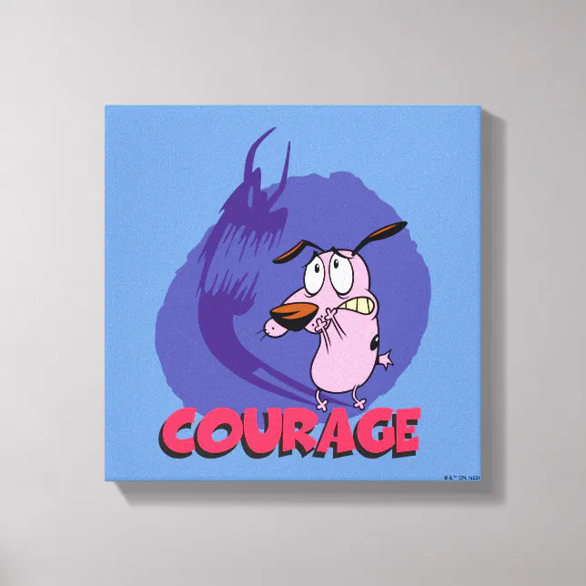 Courage the Cowardly Dog | Shadow Graphic Canvas Print | Zazzle