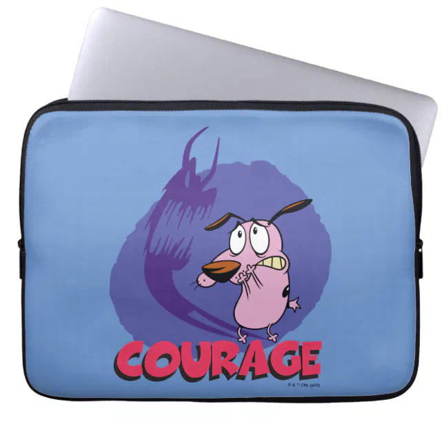Courage the Cowardly Dog | Shadow Graphic Laptop Sleeve | Zazzle