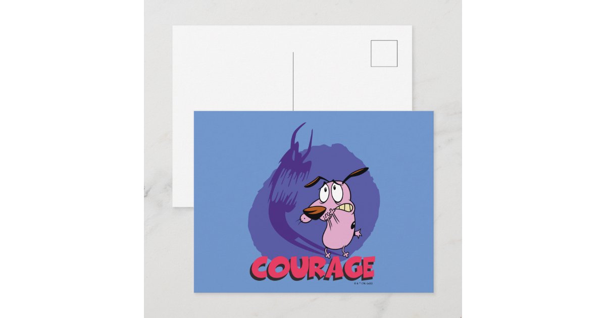 Courage the Cowardly Dog | Shadow Graphic Postcard | Zazzle