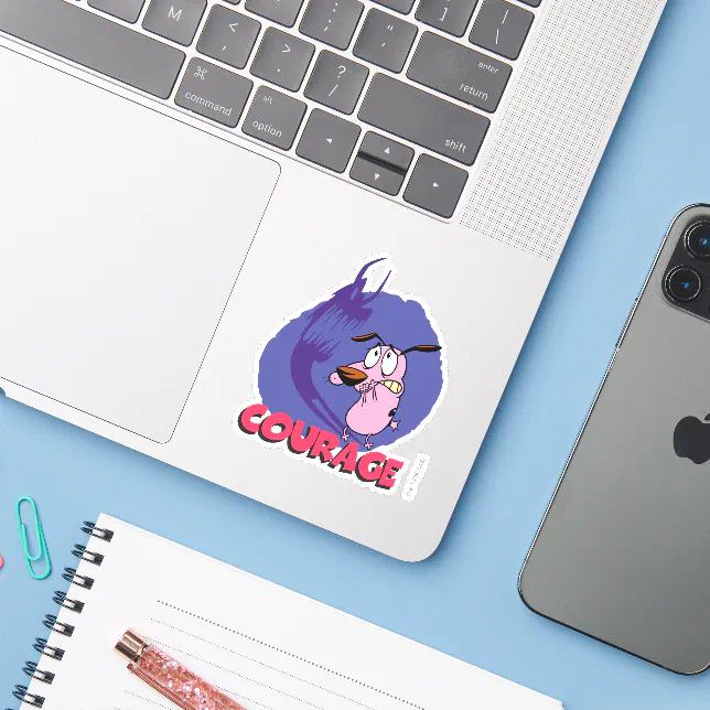 Courage the Cowardly Dog | Shadow Graphic Sticker | Zazzle