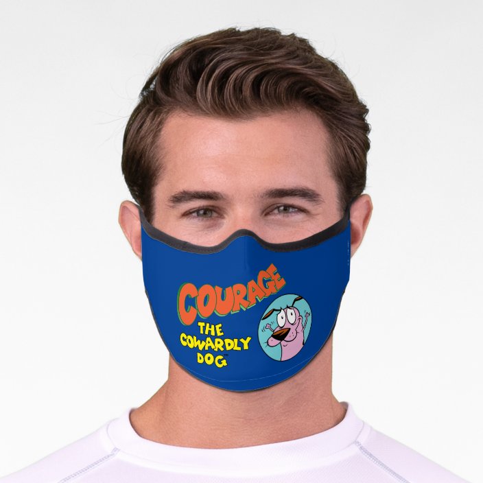 Courage the Cowardly Dog | Show Logo Premium Face Mask | Zazzle