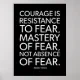 Courage vs Fear - Motivational Quote Poster | Zazzle