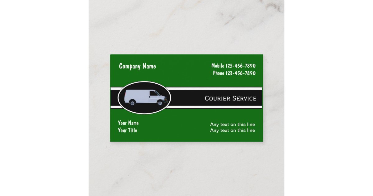 Courier Delivery Business Cards | Zazzle