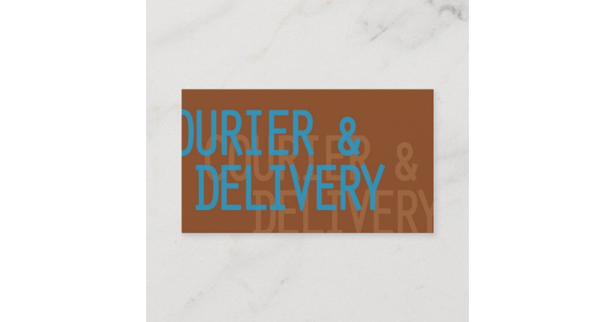 Courier/Delivery Service Business Card | Zazzle