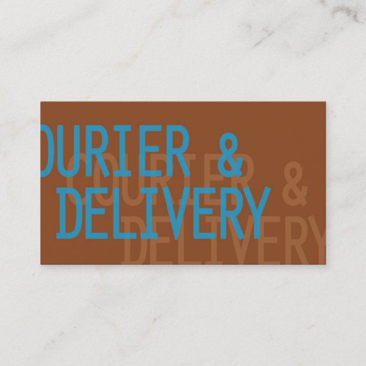 Courier/Delivery Service Business Card | Zazzle