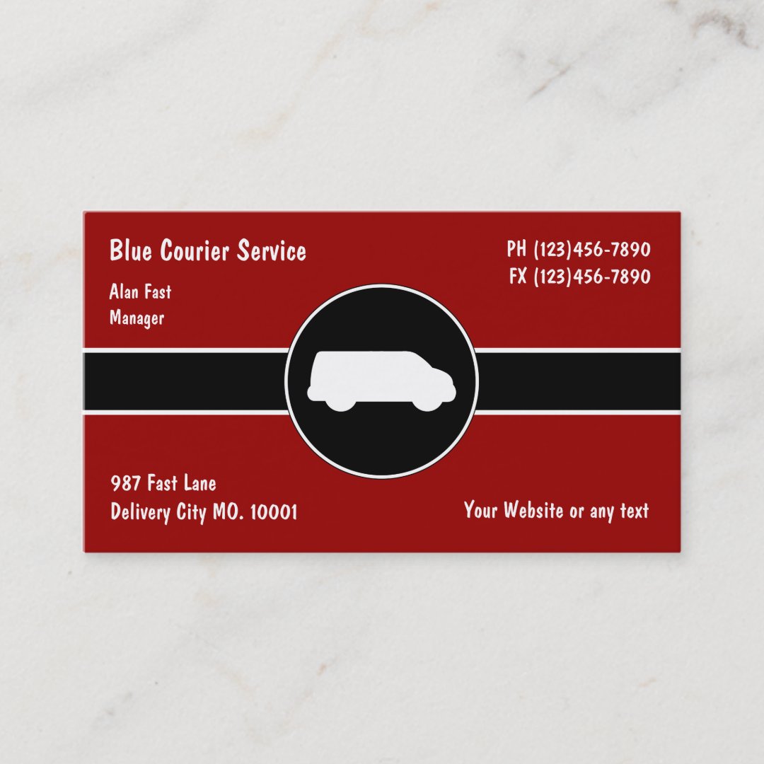 Courier Service Business Cards | Zazzle