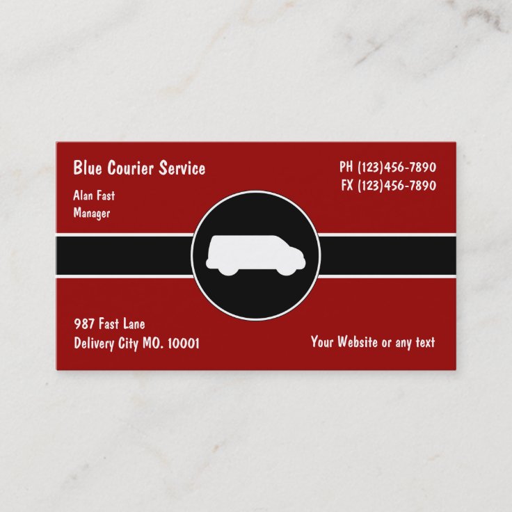 Courier Service Business Cards | Zazzle
