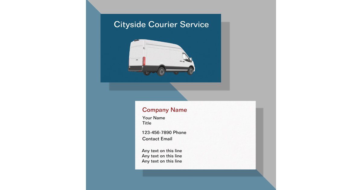 Courier Service Two Side Business Cards | Zazzle