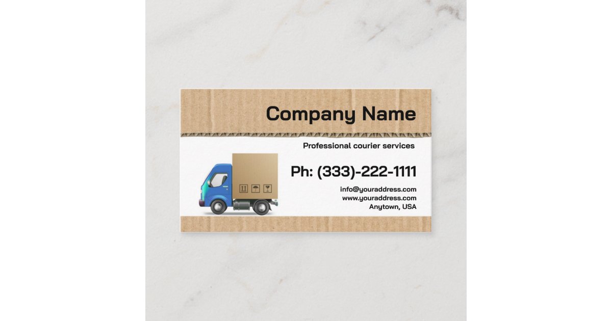 Courier Services Business Card | Zazzle