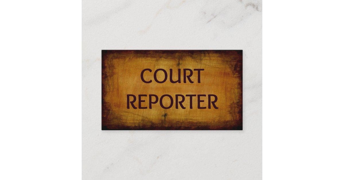 Court Reporter Business Card | Zazzle