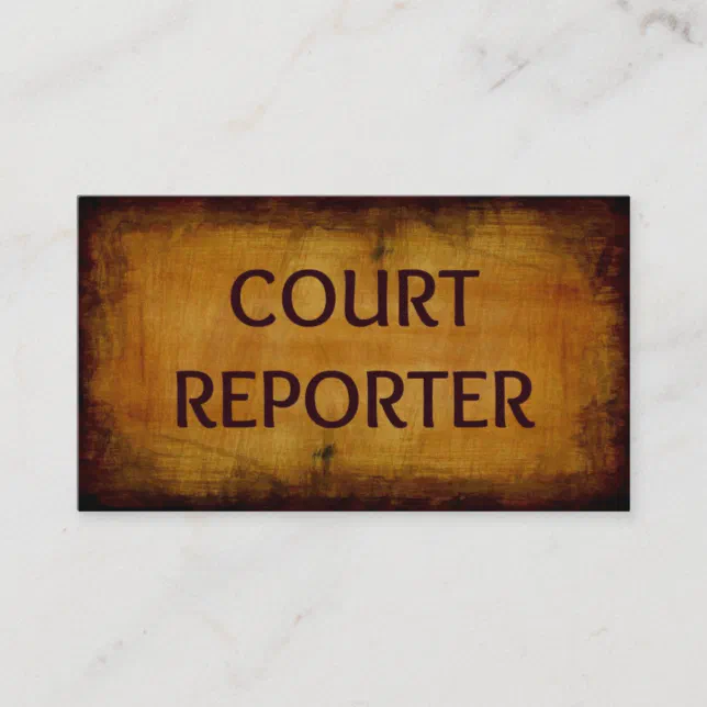 Court Reporter Business Card | Zazzle