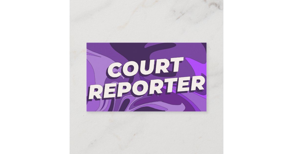 Court Reporter Business Cards | Zazzle