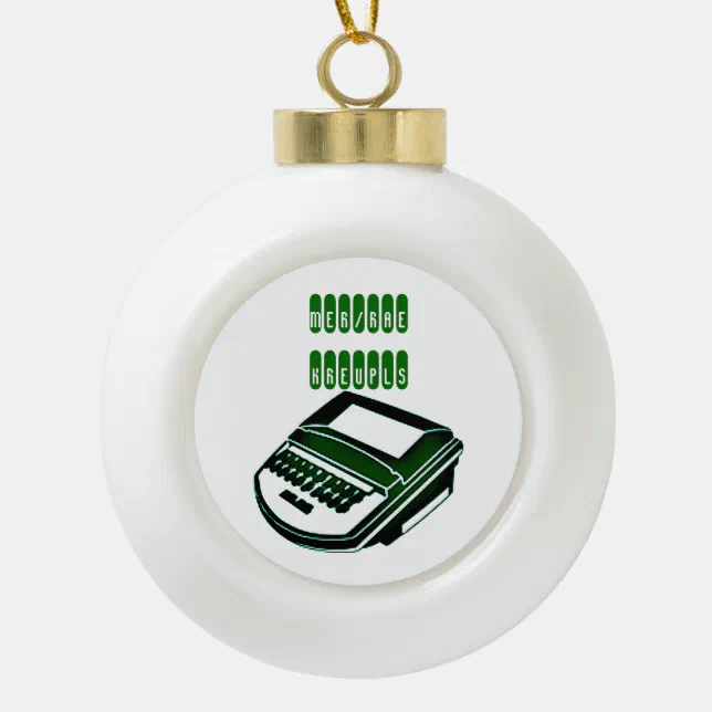 Court Reporter Christmas Ceramic Ball Christmas Ornament | Zazzle