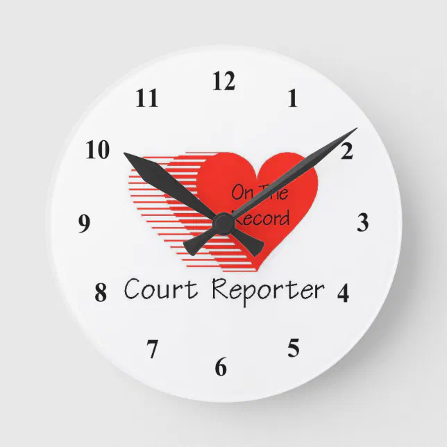 Court Reporter Clock | Zazzle