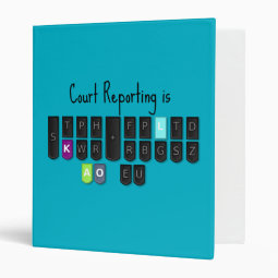 Court Reporting is Cool Steno Keyboard Binder | Zazzle