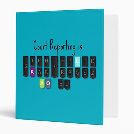 Court Reporting is Cool Steno Keyboard Binder | Zazzle