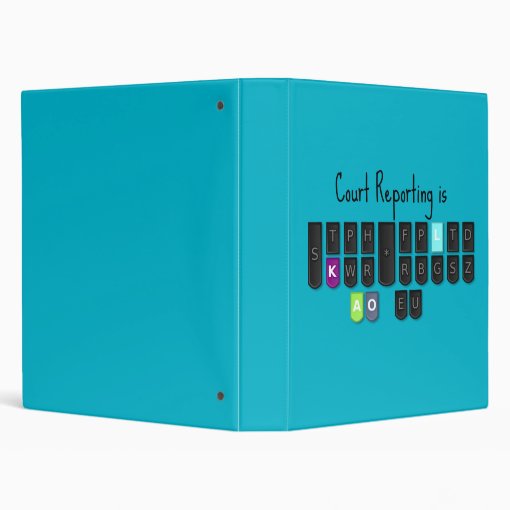 Court Reporting is Cool Steno Keyboard Binder | Zazzle