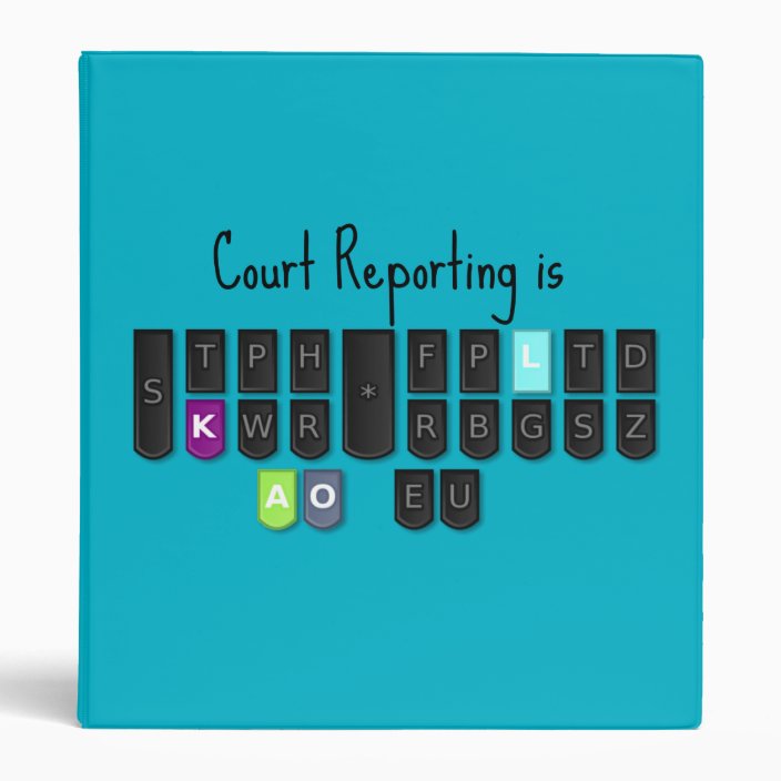 Court Reporting is Cool Steno Keyboard Binder | Zazzle.com