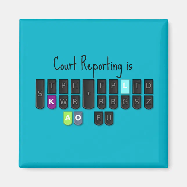 Court Reporting is Cool Steno Keyboard Magnet | Zazzle
