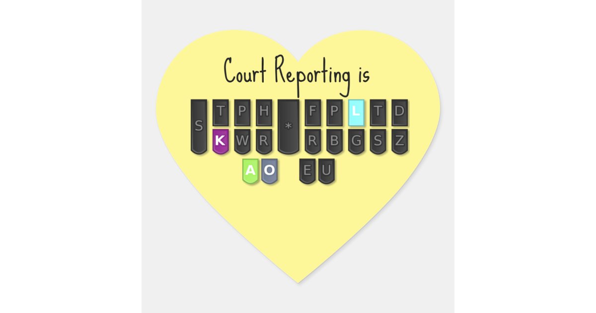 Court Reporting is Cool Steno Keyboard Stickers | Zazzle