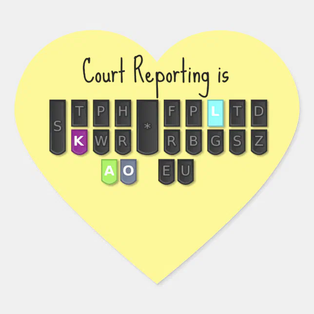 Court Reporting is Cool Steno Keyboard Stickers | Zazzle