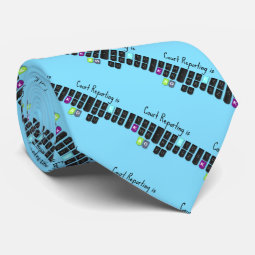 Court Reporting is Cool Steno Keyboard Tie | Zazzle