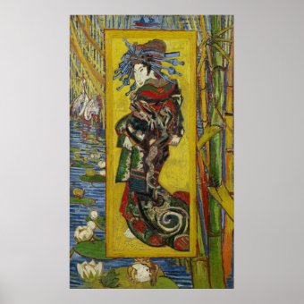 Courtesan (after Eisen) by Vincent Van Gogh Poster | Zazzle