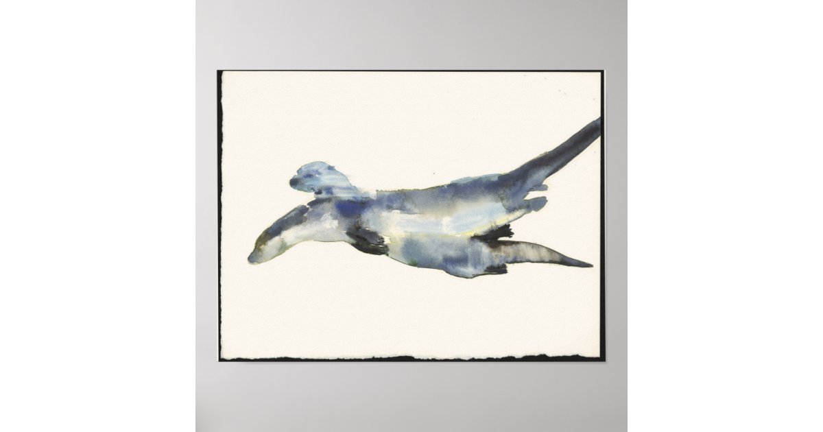 Courting Otters Poster | Zazzle