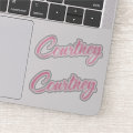 Courtney name pink decorative cursive x2 sticker | Zazzle
