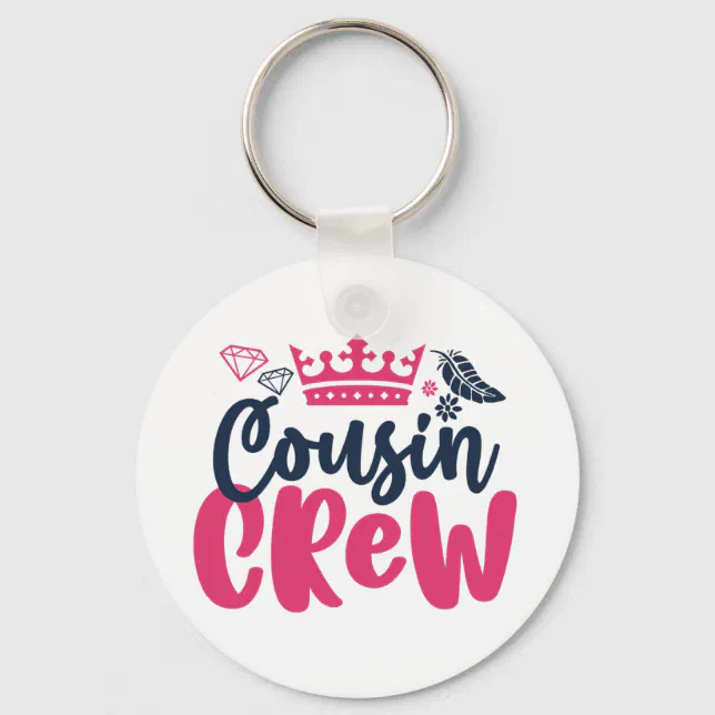 Cousin Crew Girls and Boys Family Reunion Keychain | Zazzle