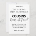 Cousins Blessed With The Best Family Reunion Party Invitation | Zazzle