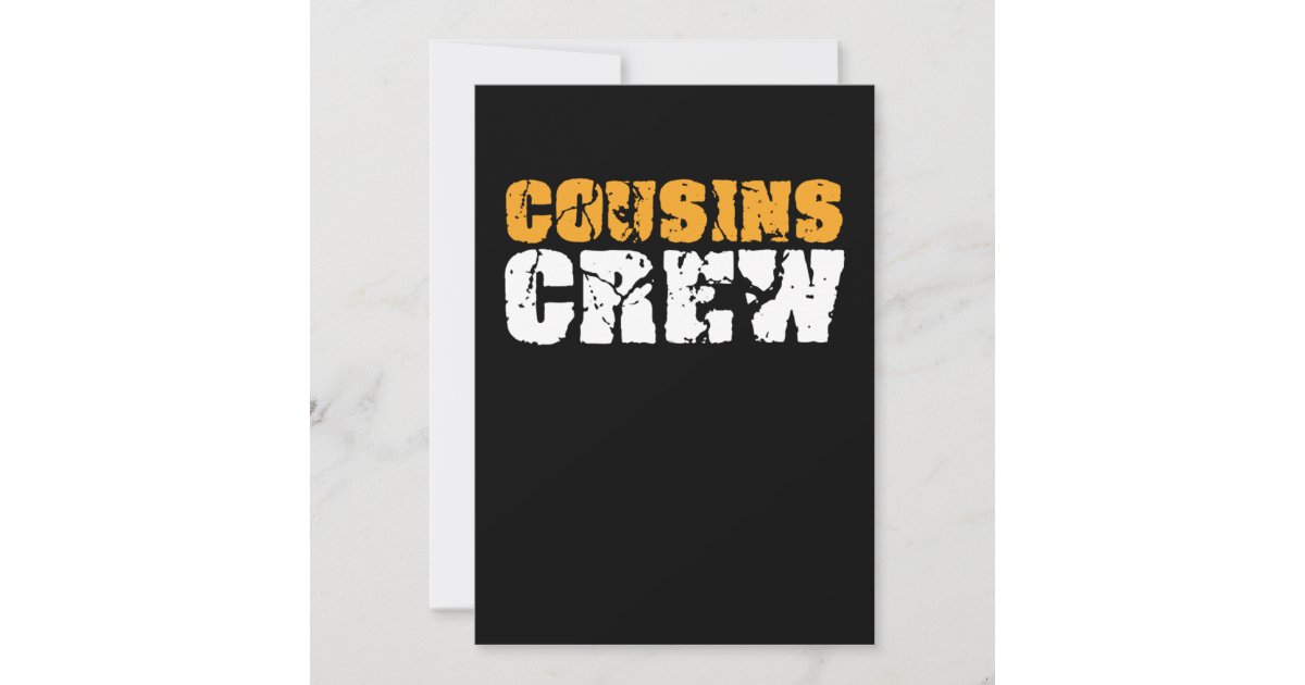 Cousins Crew Sister Brother Aunt Uncle Family Gift Invitation | Zazzle