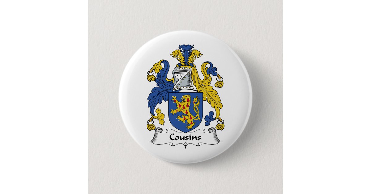 Cousins Family Crest Pinback Button | Zazzle