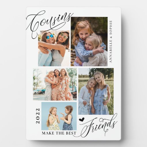 Cousins Make The Best Friends Photo Collage Plaque | Zazzle