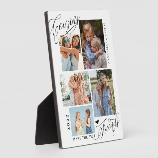 Cousins Make The Best Friends Photo Collage Plaque | Zazzle