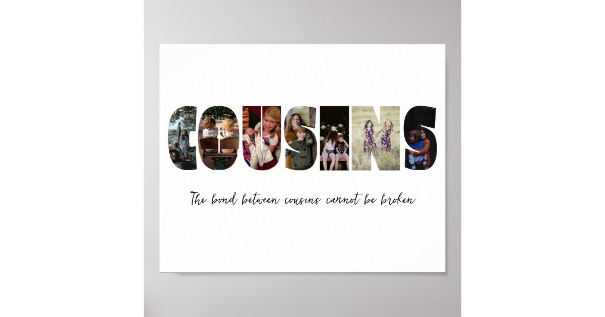 Cousins Photo Collage Poster | Zazzle
