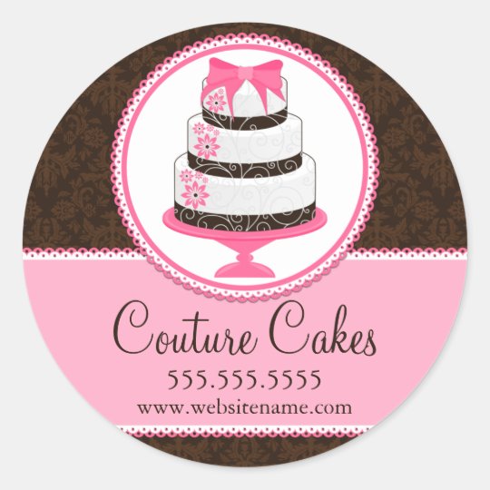 Thank You Gourmet Cake Bakery Box Seals | Zazzle.com