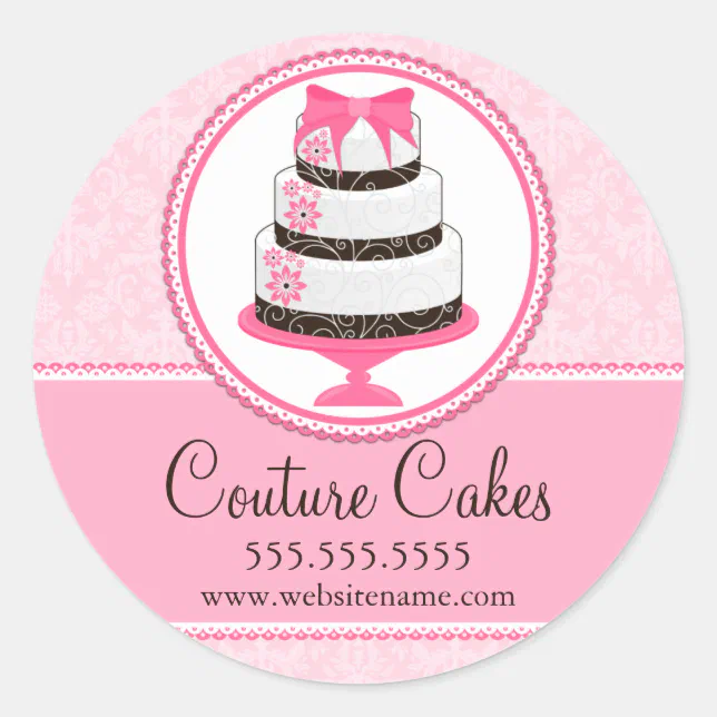 Couture Cakes Bakery Box Seals | Zazzle